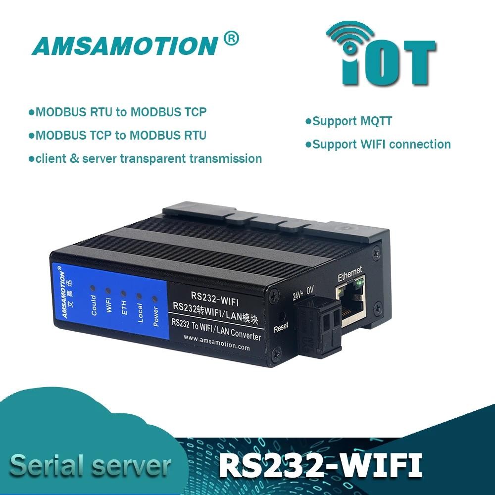 RS232-LAN/WIFI serial server supports ModbusTCP and RTU interconversion ...