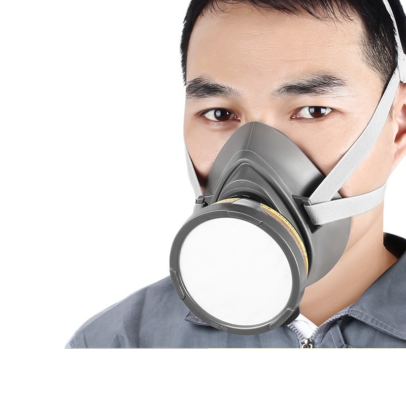 3M gas mask 3200 with 3303 nose mask to prevent industrial dust acid ...