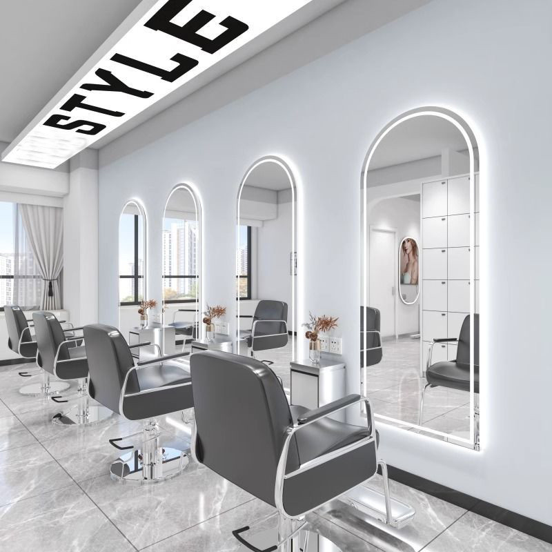 Modern Barbershop mirror Haircut mirror Full length floor mirror with ...