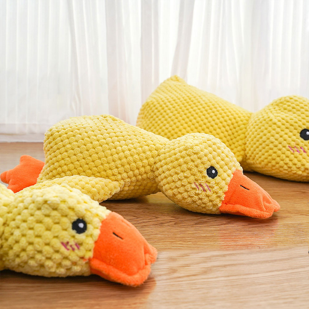 Dog Calming Duck Pet Plush Toy with Quacking Sound Calming Duck Dog Toy ...