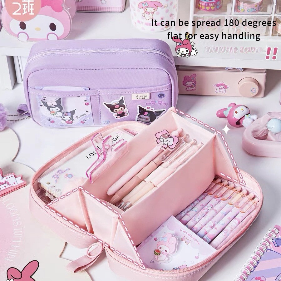 Transparent Transparent Simple Pencil Case ins Double-layer Large ... Transparent Transparent Simple Pencil Case ins Double-layer Large ...