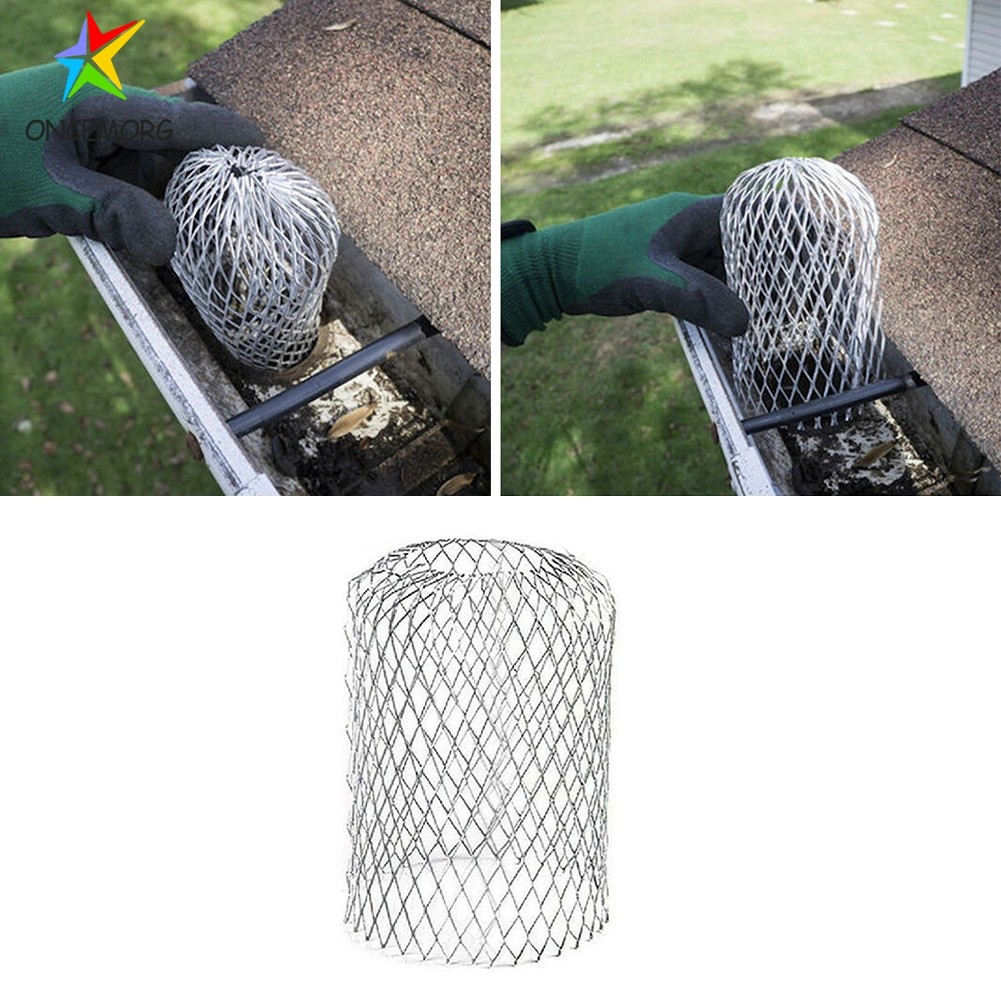 [OME] Metal Mesh Gutter Leaf Debris Mud Trap Guards Drain Pipe Cover ...