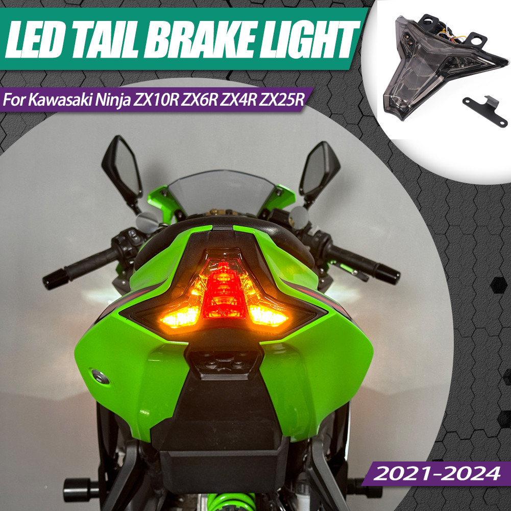 2024 LED Tail Brake Light For Kawasaki Ninja ZX10R ZX6R ZX4R ZX25R ...
