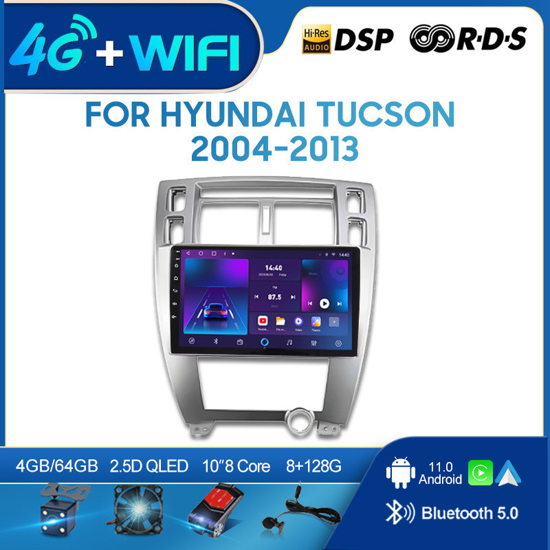 For Hyundai Tucson 2004-2013 2 din Android 12.0 Car Radio Multimedia ...