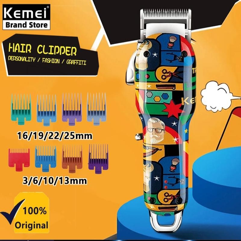 Kemei KM-MAX2092 Electric Hair Clippers Professional Barber Hair Trimmers Graffiti Adjustable ...