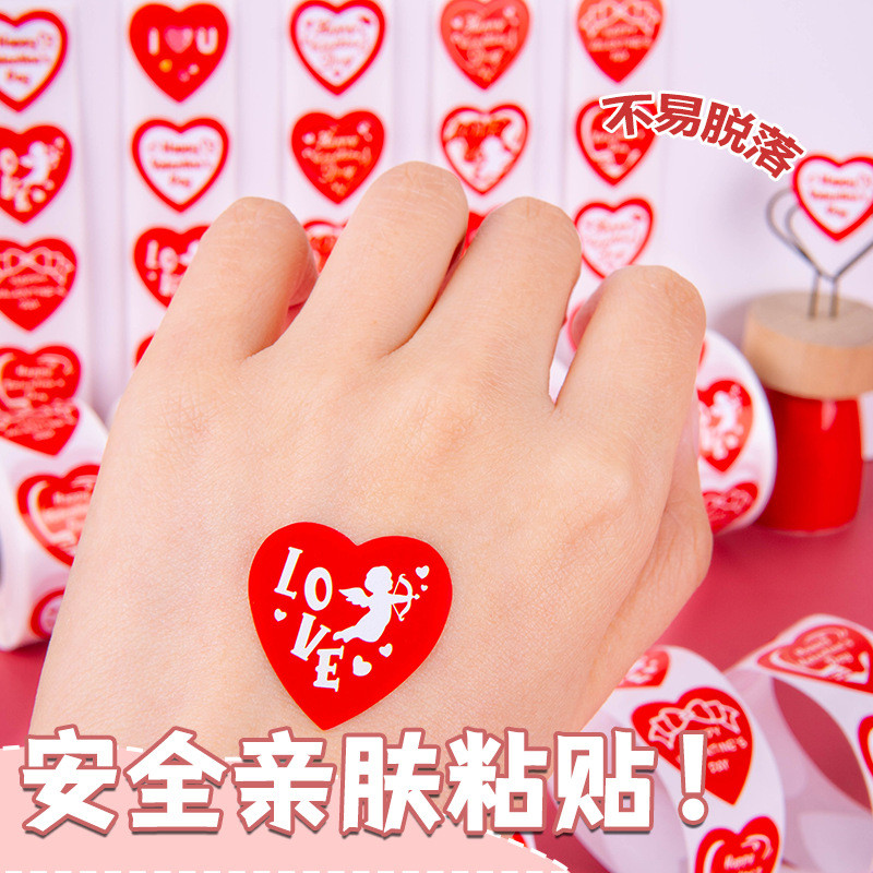 500pcs/roll Valentine's Day Stickers 2.5cmLove/Birthday/Thank You ...