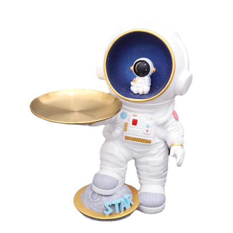 2022Creative Astronaut Spaceman Coin Bank Decorative Tray with Light ...