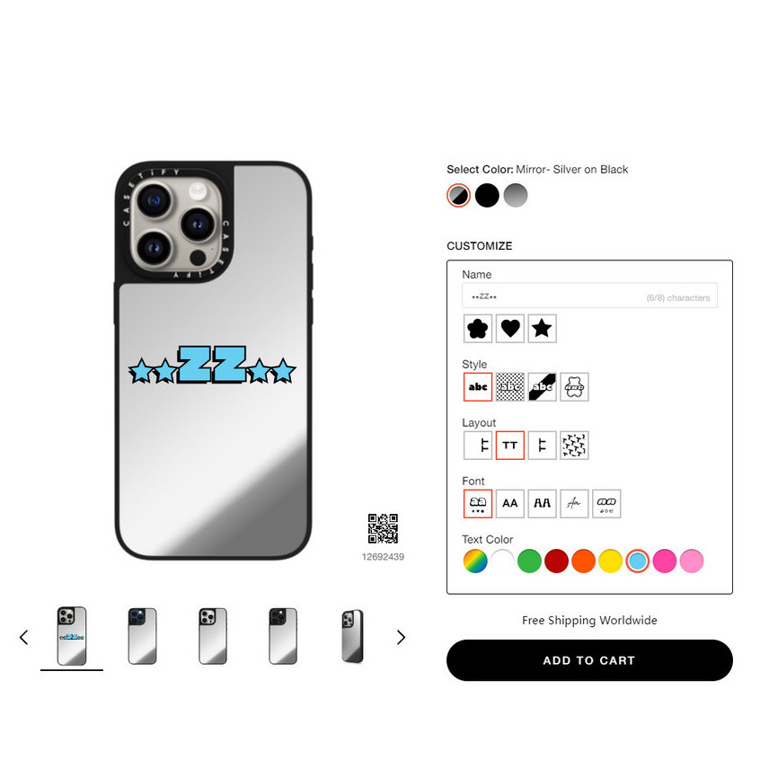 CASECASE X Custom Magnetic suction Sliver On Black Mirror Casing Apple ...