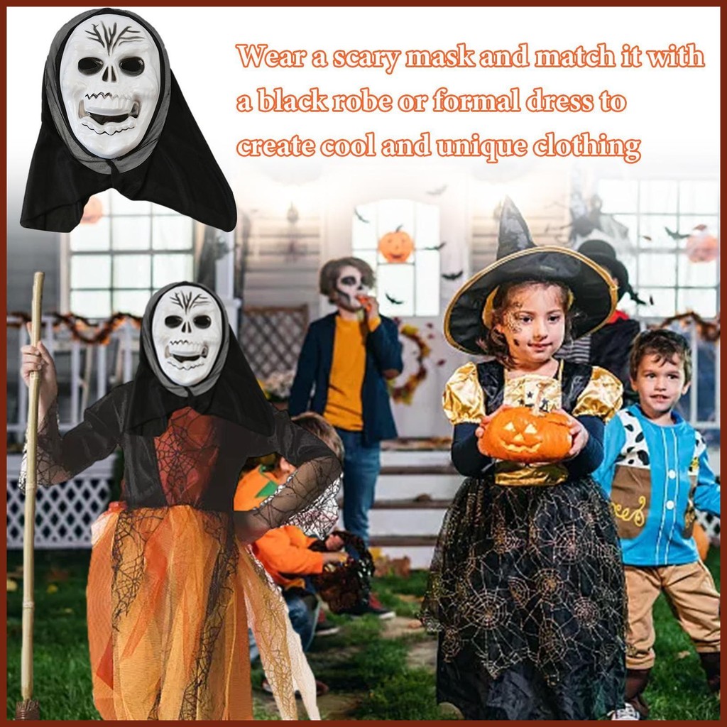 Scary Ghost Headwear Horror Howling Helmets Head Cover Masquerade Props ...