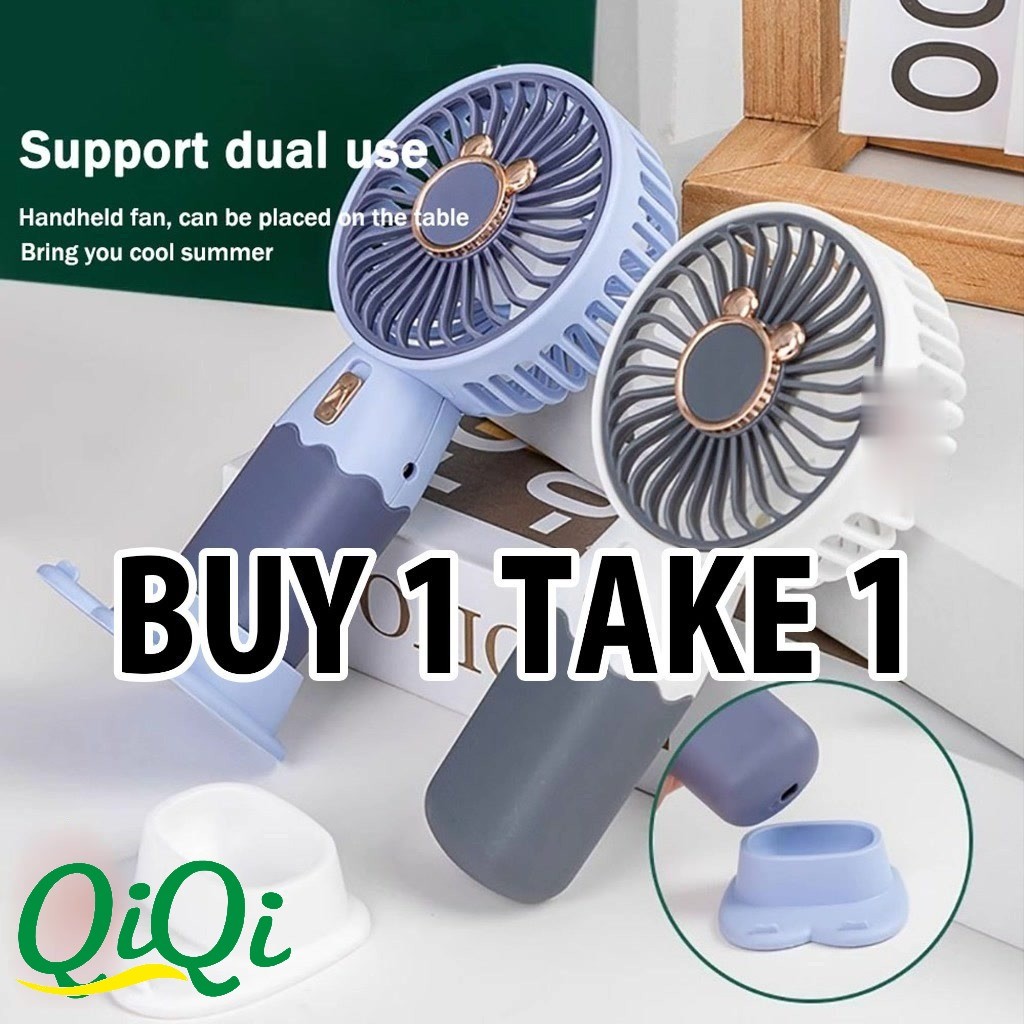 QiQi BUY 1 TAKE 1【COD】handheld fan mini fan Rechargeable Multifunction ...