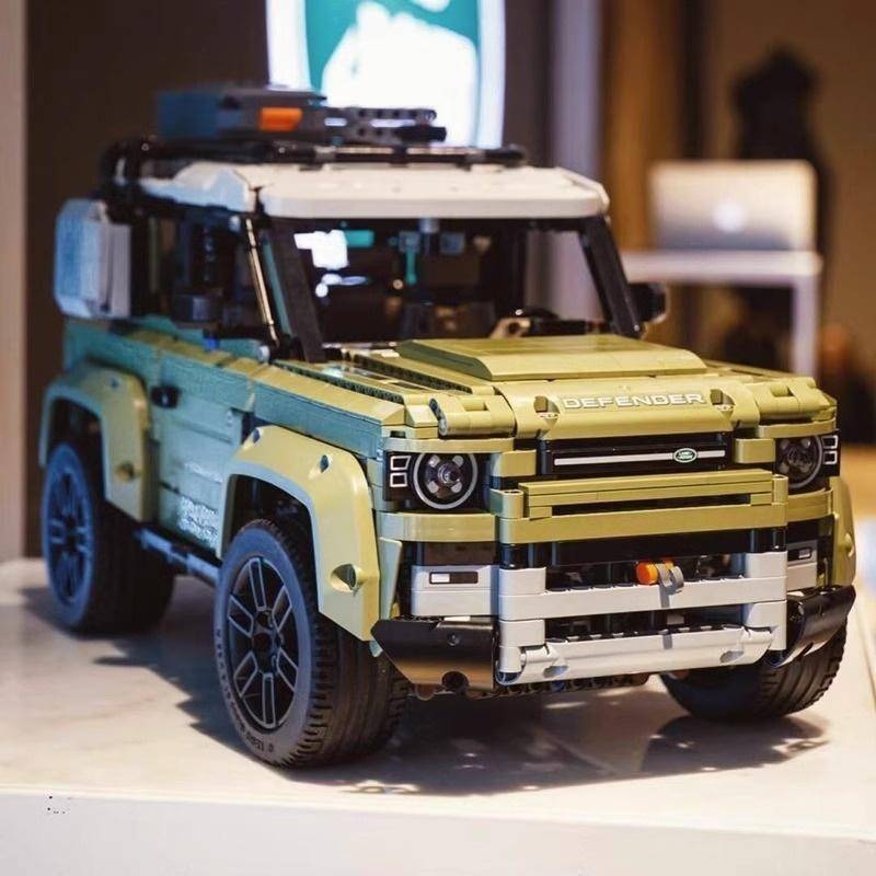 Lego Land Rover Defender assembled building blocks Jeep Wrangler model ...