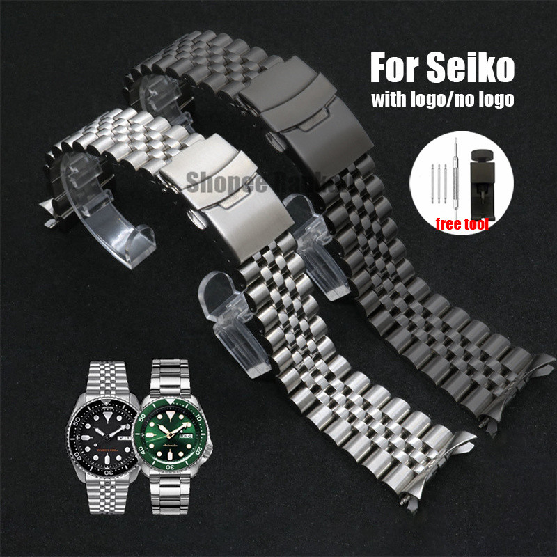 18mm 19mm 20mm 21mm 22mm 23mm 24mm Solid Stainless Steel Strap Jubilee ...