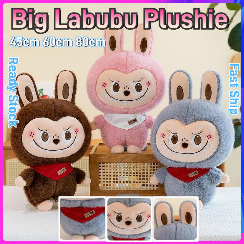 (Ready Stock) 45cm/60cm/80cm New Labubu Plushie labubu original labubu ...