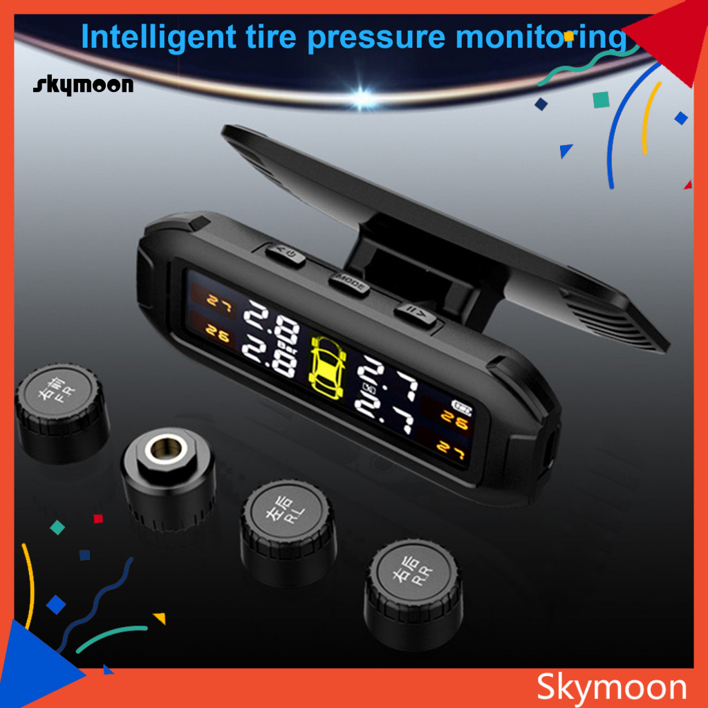 Skym* 1 Set Portable Tire Pressure Detector for Truck Wireless Rotating ...