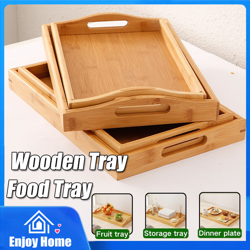 Wooden Tray Bamboo Serving Tray Bamboo Tray Food Tray Coffee Tray ...