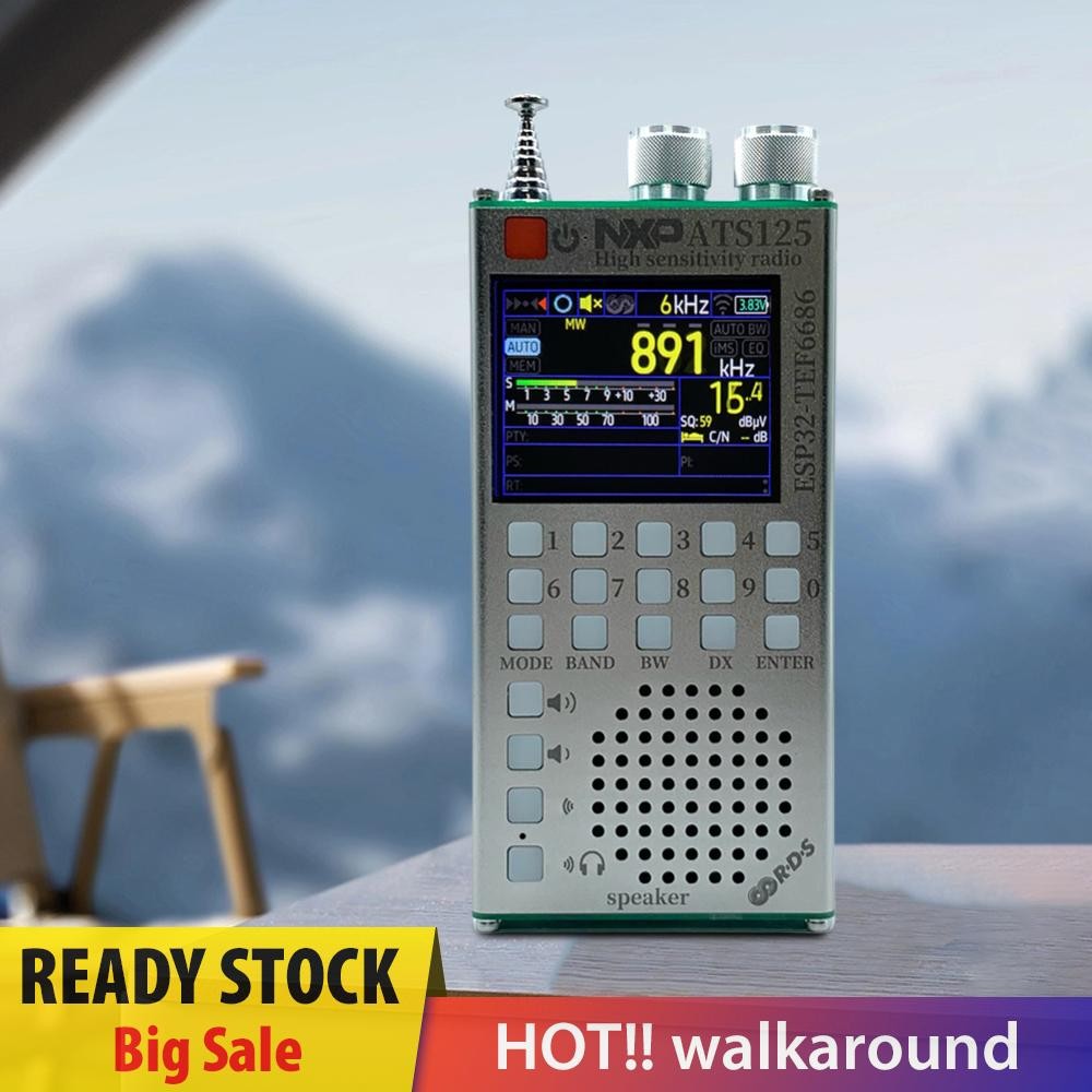 ATS125 Portable Radio Receiver TEF6686 Chip RDS Data Display Radio LCD ...