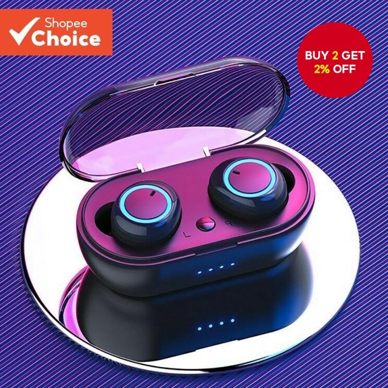 Y50 TWS Bluetooth Earphone Wireless Headphone Stereo Headset Sport ...