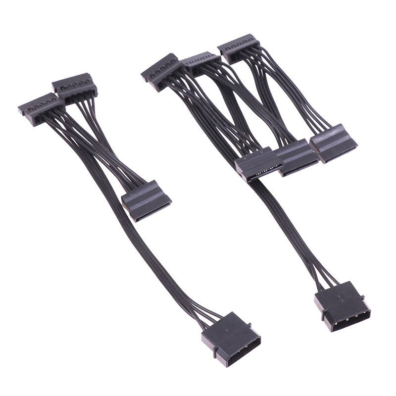 openwaterd 4Pin 1 Male To 3/4/5/6 Female Splitter Adapter SATA Power ...