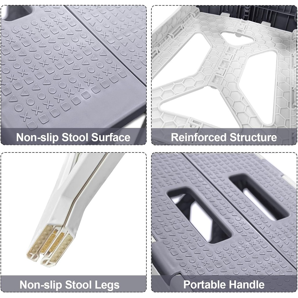 Shower Stool for Shaving Legs, 1 Pack Foot Rest Folding Stool Step to ...