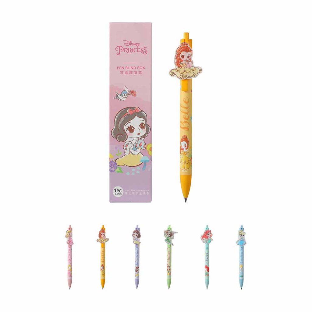 MINISO Disney Princess Collection Blind Box Gel Pen (Black, 0.5mm) (6 ...