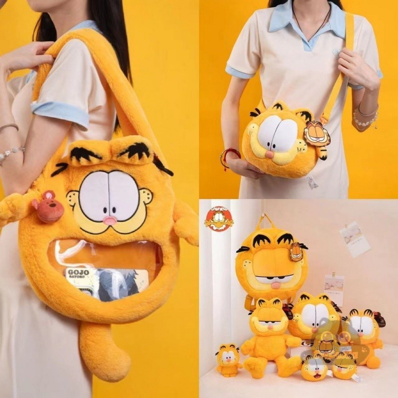 [Genuine]Creative New Garfield Heart-Shaped Cartoon Backpack Cartoon ...