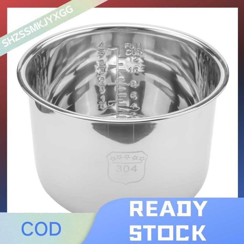 6L Pressure Cooker Inner Pot Rice Pressure Cooker Liner Stainless Steel ...