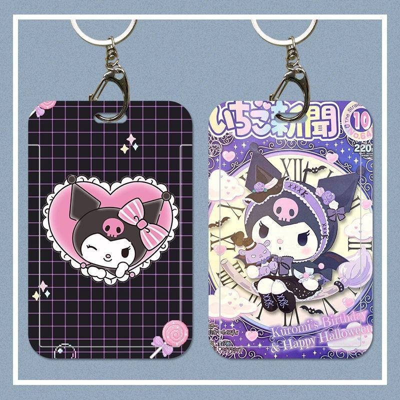 Cute Kuromi Card Holder - Custom Meal Card, Bus Card, ID Card, Bank ...