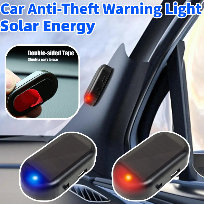 Car Anti-Theft Caution Lamp Solar Power Alarm Wireless Warning ...