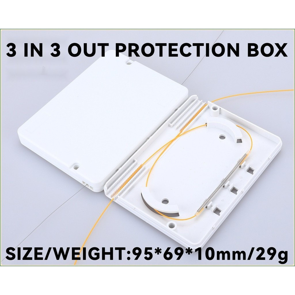 10 PCS Fiber optic protection box, fusion joint, square three in three ...