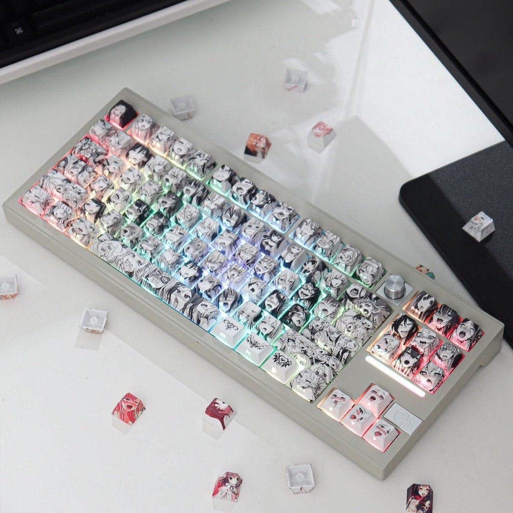 Shine Through PBT Keycaps OEM Profile 134keys Keycap Japanese Anime ...