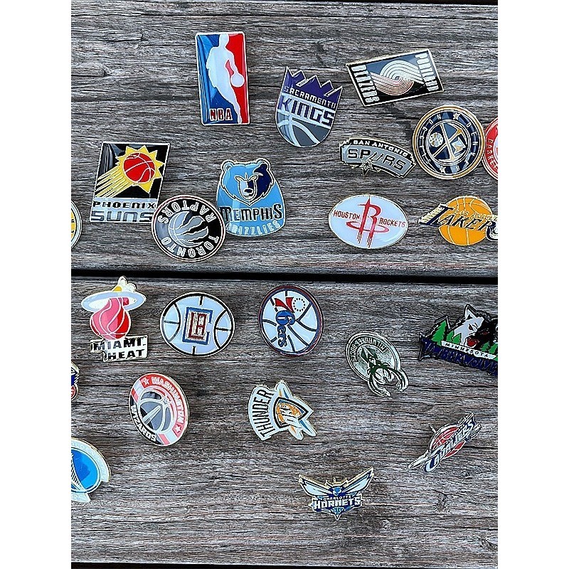 Basketball Souvenir Badges Pins Collection NBA Team Logos Lakers ...