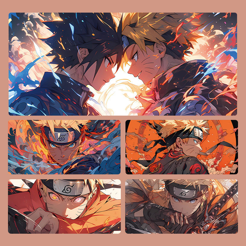 Anime Naruto Mouse Pad Naruto Sasuke Kakashi Oversized Thick Konoha ...