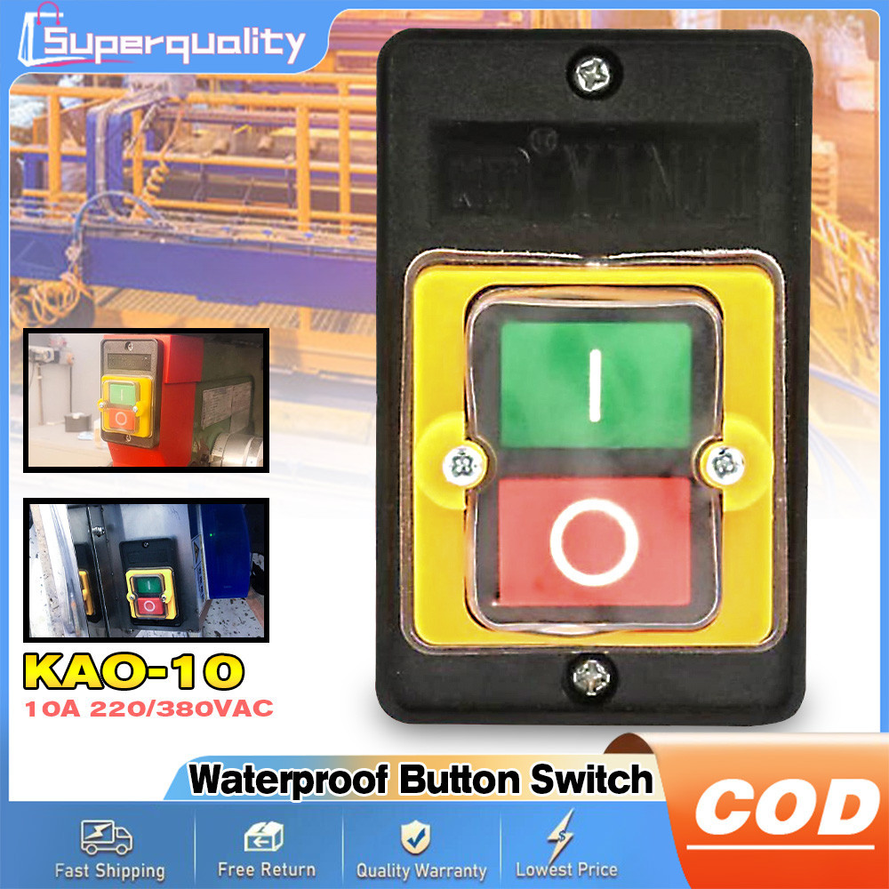 KAO-10,Waterproof Button Switch Control Box,3P,Three-Phase Power ...