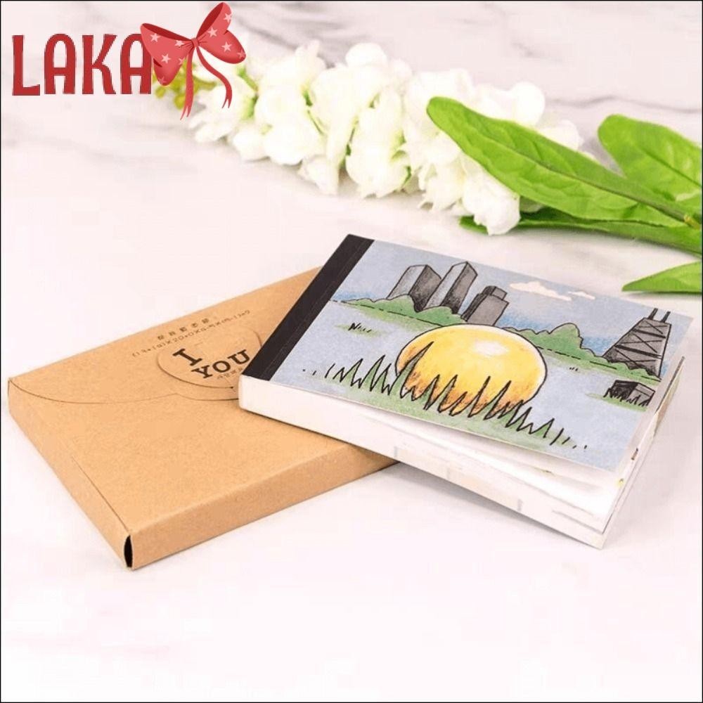 LAKA Hand Flipped Book Flip Book Kit, Romantic Paper Hide Ring Flipbook ...