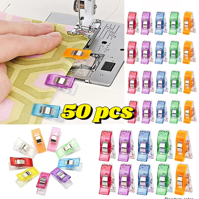 Multipurpose Sewing Clips, 50pcs Premium Quilting Clips Assorted Colors ...