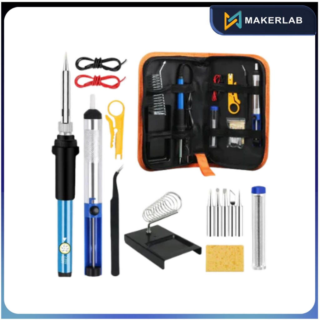 15-in-1 60W 220V Soldering Iron Handy Kit 200-450°C Adjustable ...