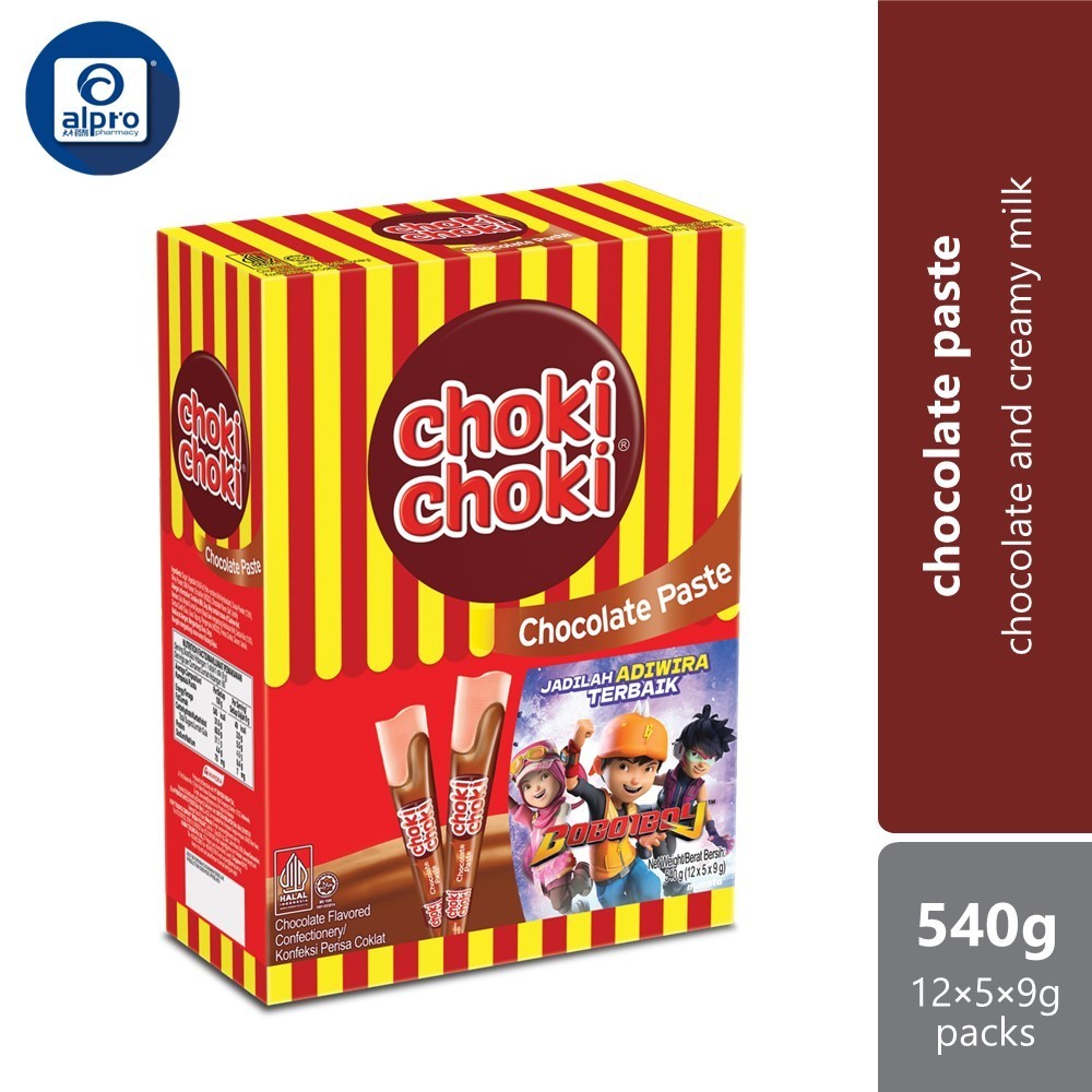 Choki Choki Sticks (5s x 9g x 12pkt) Chocolate Paste Flavour | Shopee ...