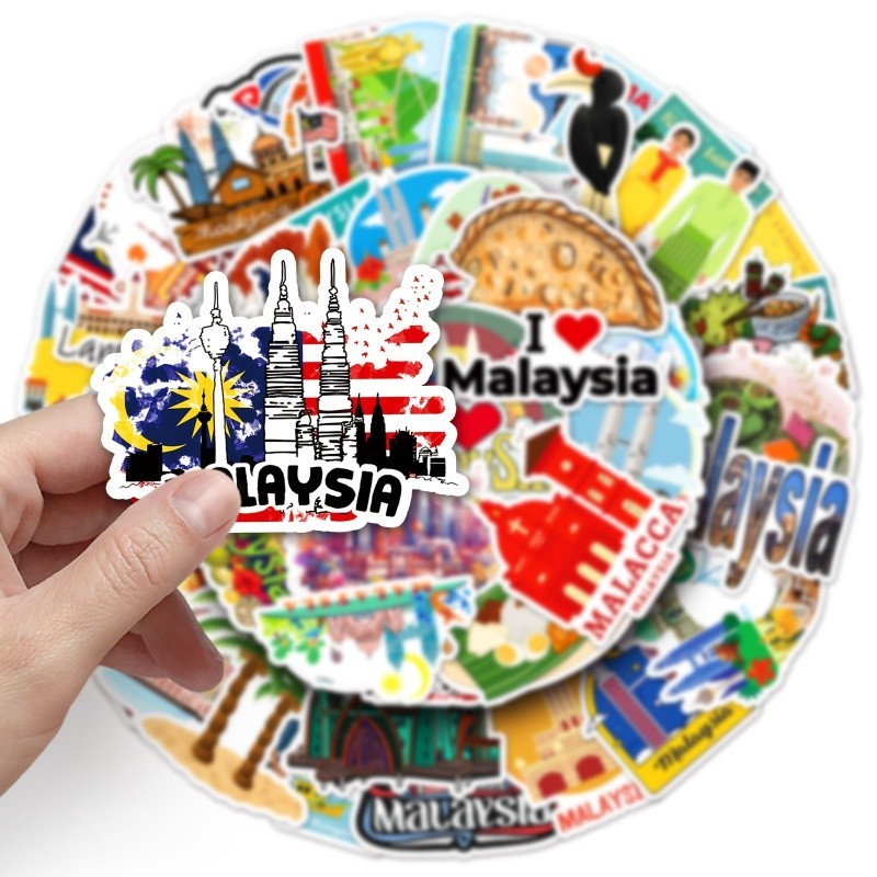 50Pcs Malaysia Graffiti Sticker Malaysia National Day Independence Day ...