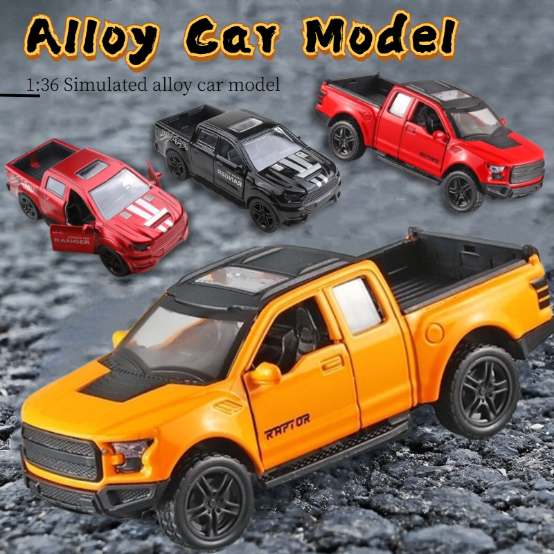 1:36 Alloy Car Model Modeling Vehicle Pickup Ford Toy Door Opening ...