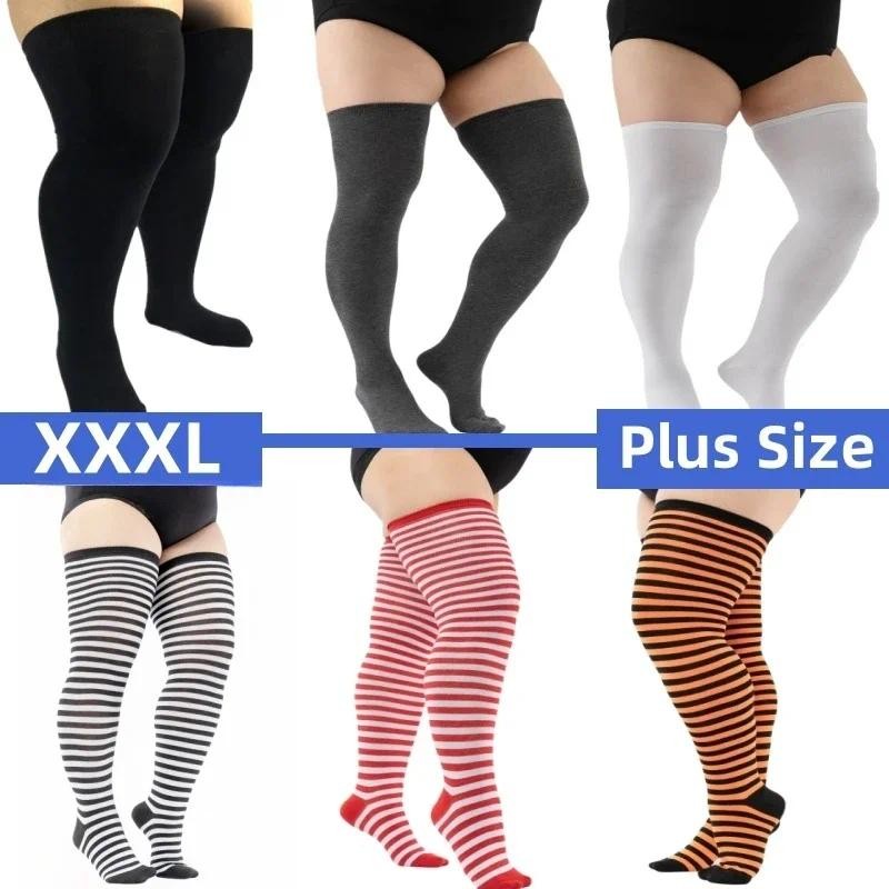 Thigh High Socks Women Plus Size Stockings Oversized Knee High Sock Big ...