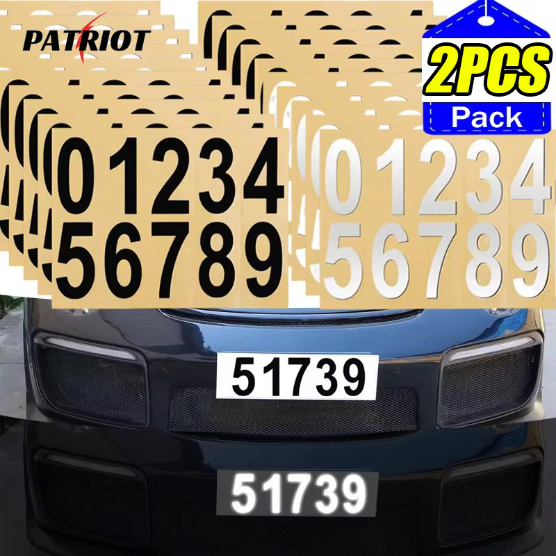 1/2Sets Car Licence Plate Stickers - Vehicle Exterior Accessories ...