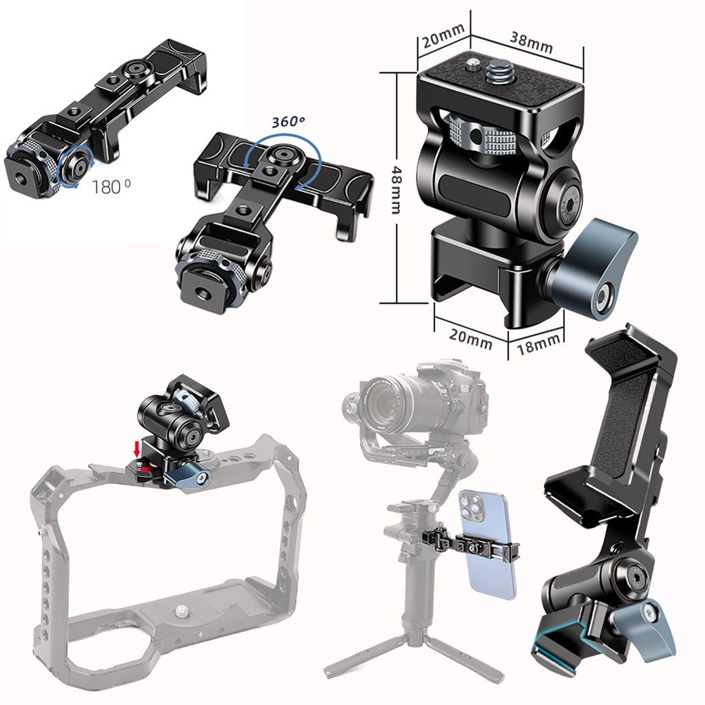 NovelGoal Quick Release Smartphone NATO tube Clamp Phone Clip with Cold ...