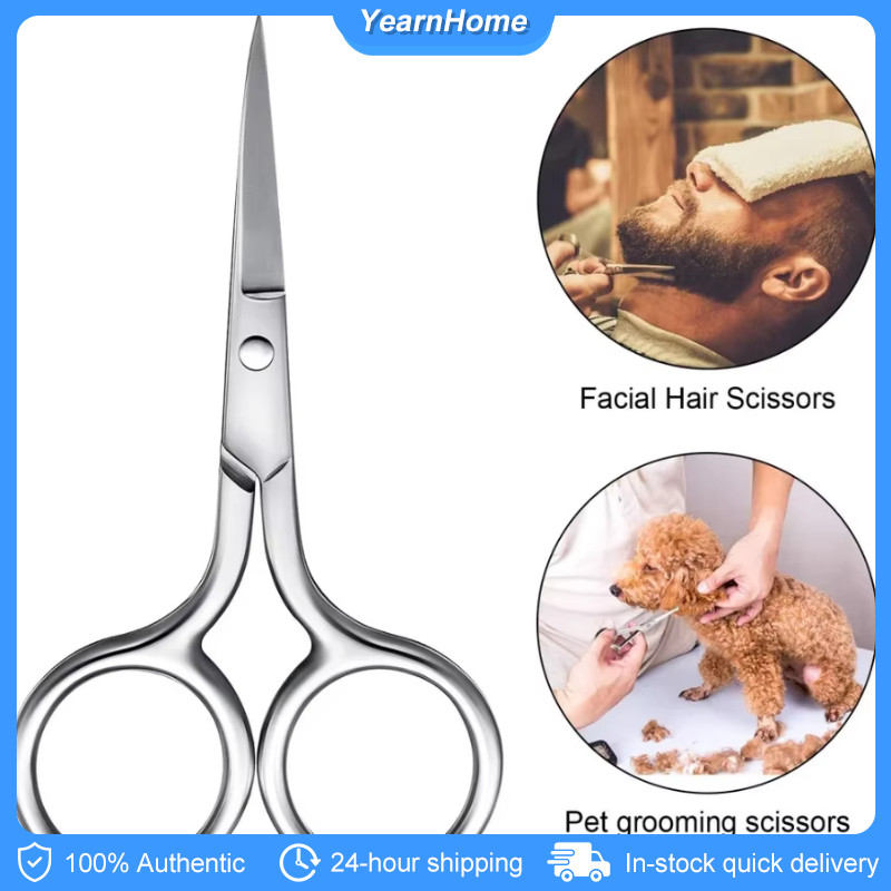 Nose Hair Scissors Stainless Steel Straight Tip Scissor for Eyebrows ...