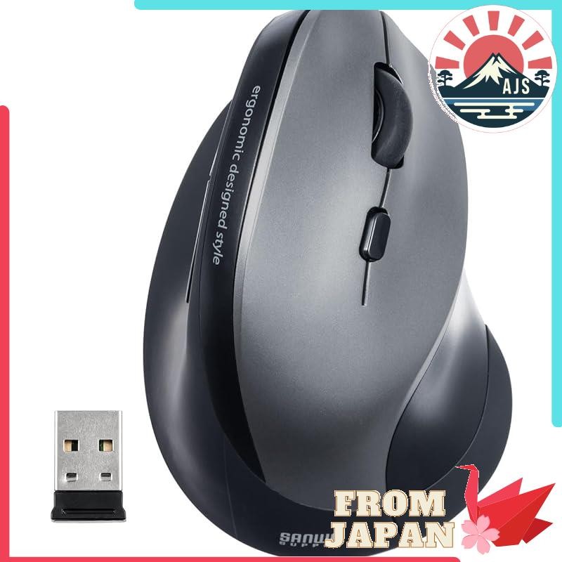 Sanwa Direct Ergonomic Mouse Wireless Preventing Tenosynovitis Blue LED ...