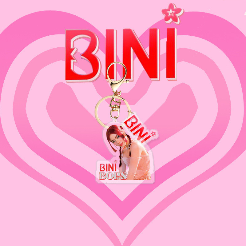 BINI Acrylic Key Chain BOPS CHERRY ON TOP Biniverse Transparent Keyring ...