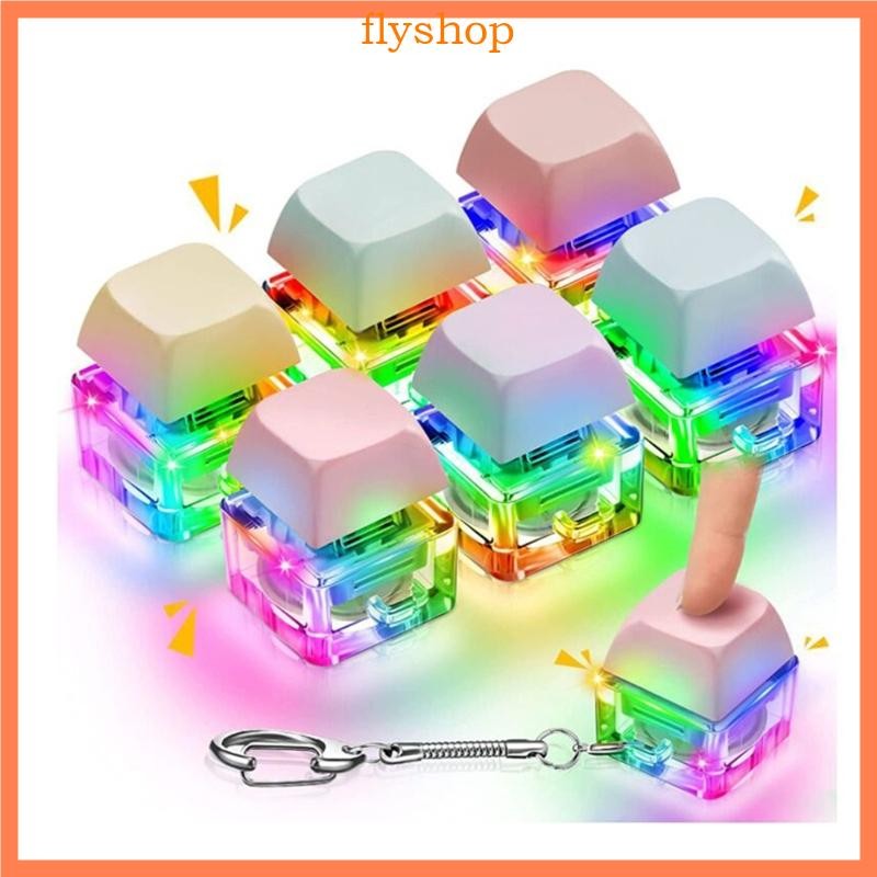 FLY Color Changing Keyboard Keychain Mechanical Keyboard Button Caps ...