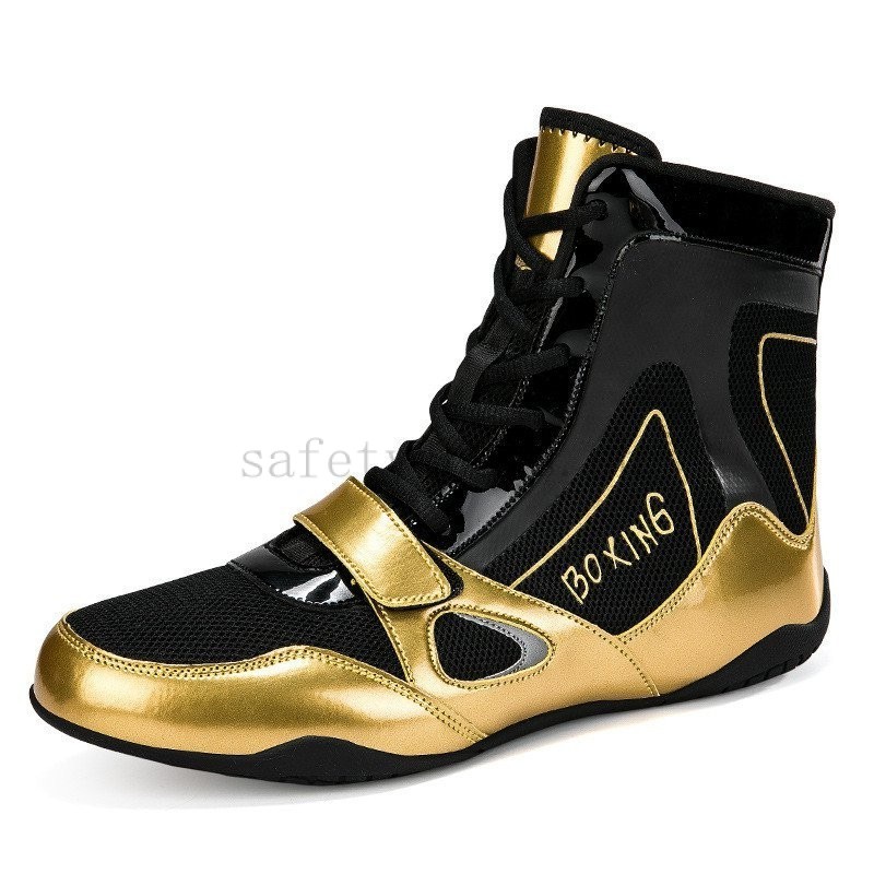 New Boxing Shoe Men's Low-Top Sanda Shoes High-Top Fighting Training ...