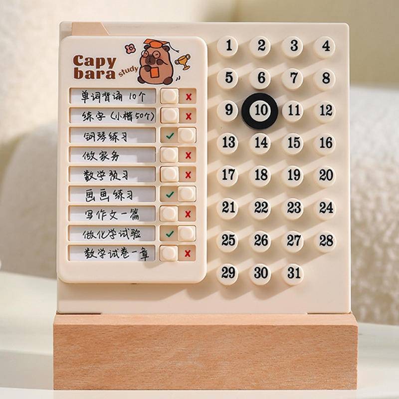 Cute Capybara Cartoon My Chores Checklist Daily Planner Memo Plastic ...