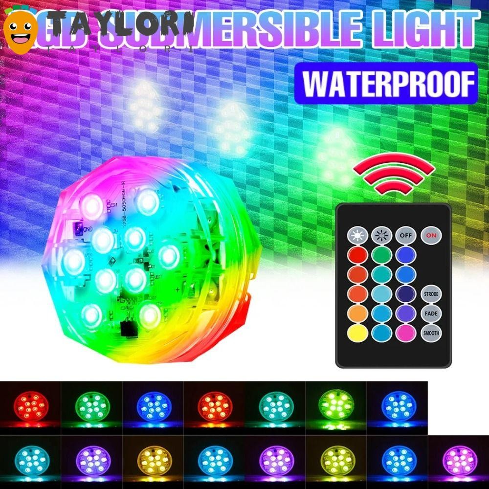 TAYLOR1 LED Submersible Lights, Waterproof RGB Underwater Lamp ...