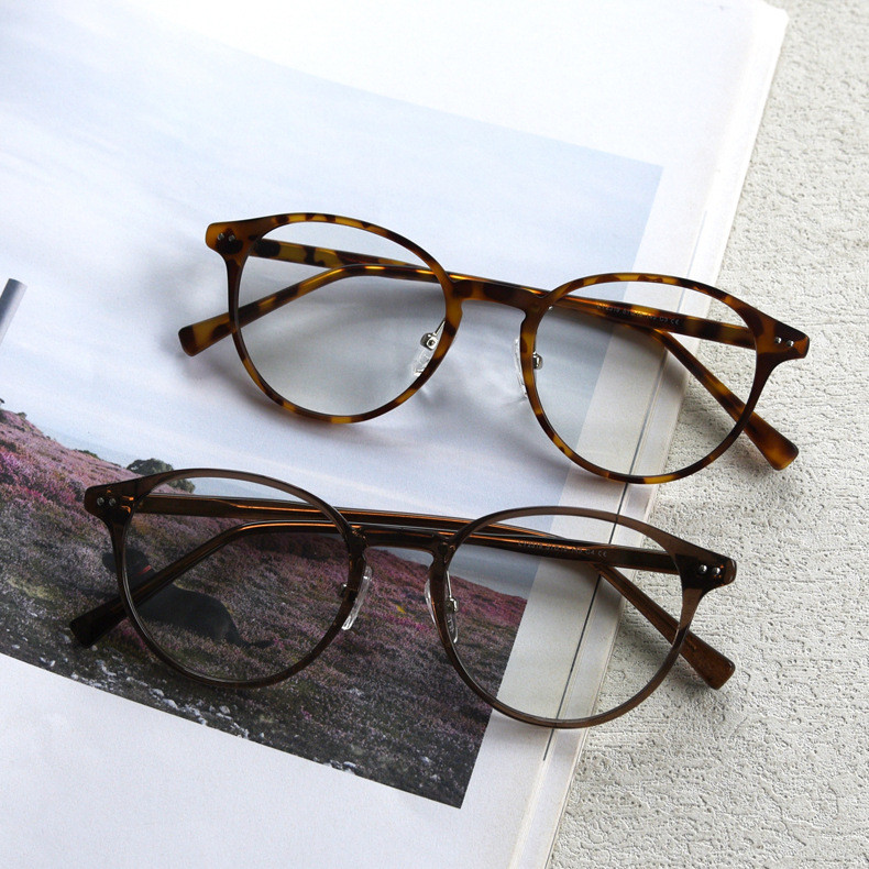 Light TR90 Optical Glasses Frame Retro Korean Eyeglasses Men Women ...
